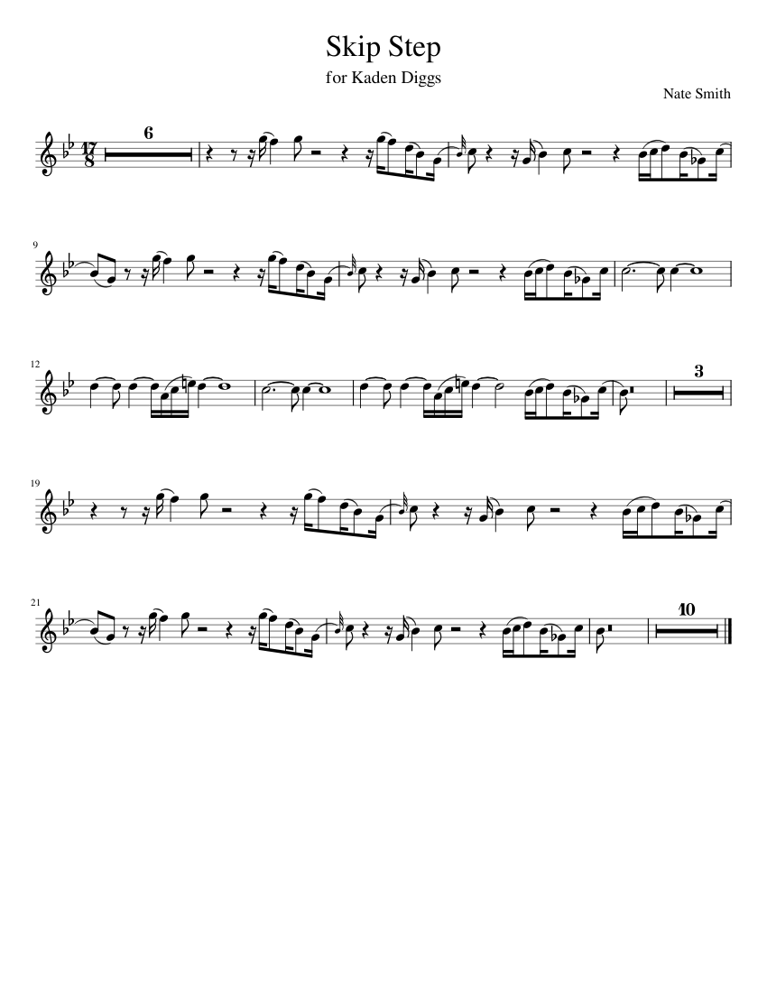 Skip Step Sheet music for Saxophone alto (Solo) | Musescore.com