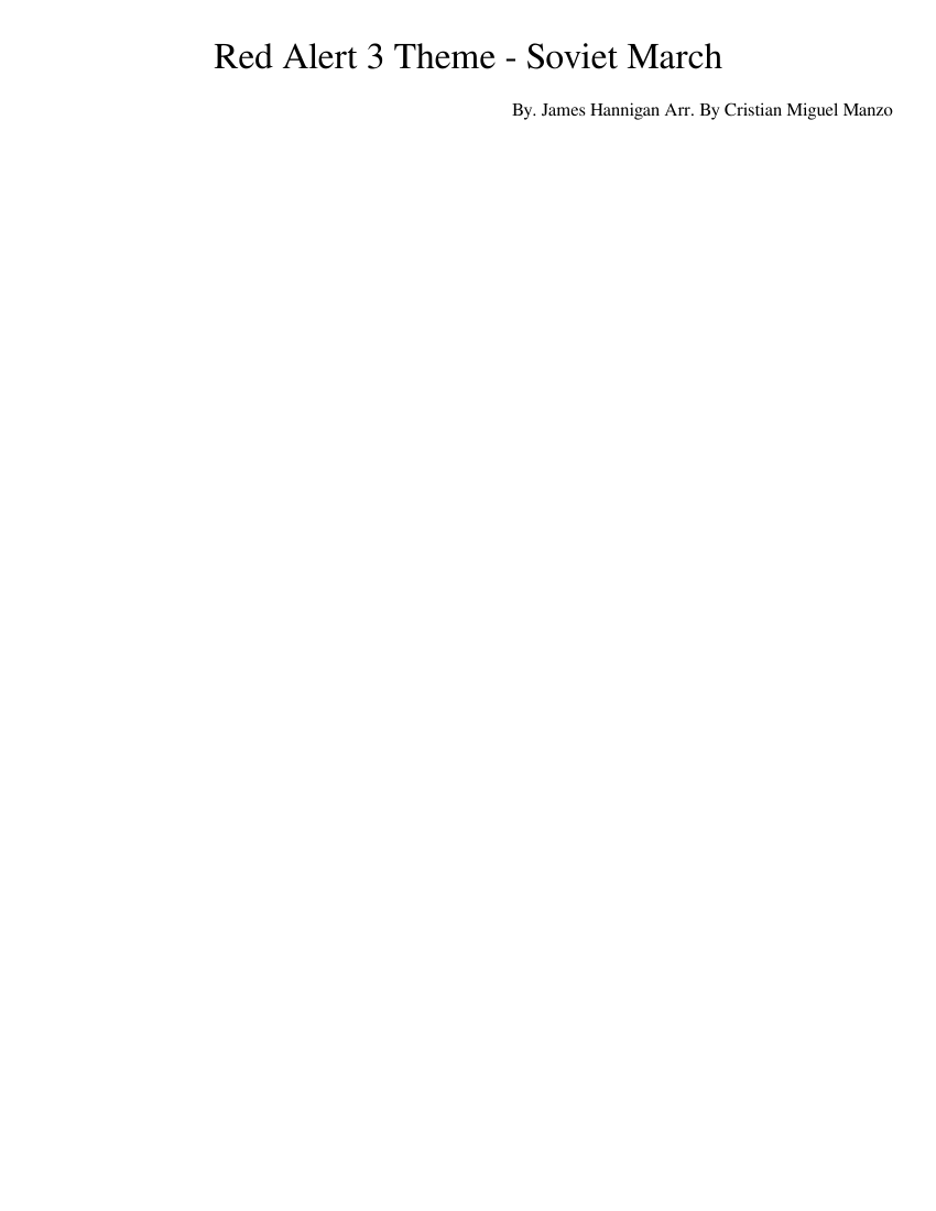 Red Alert 3 Theme - Soviet March Sheet Music for Trombone, Euphonium ...