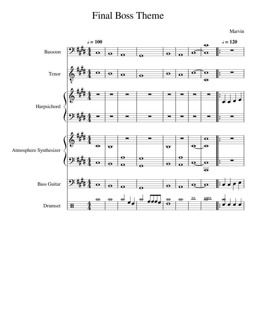 Speedo Sheet Music for Tenor, Harpsichord, Bassoon, Bass guitar & more ...