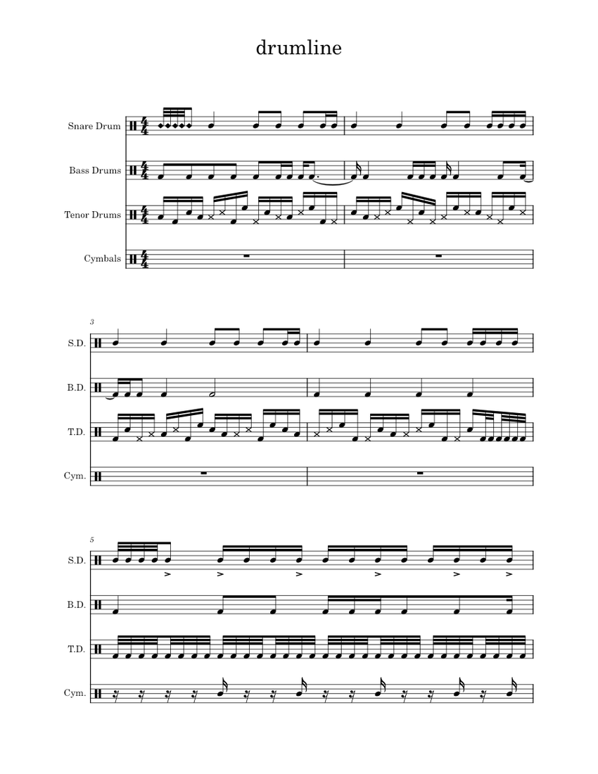 drumline go brrrrrrrr Sheet music for Snare drum, Crash, Tenor drum ...