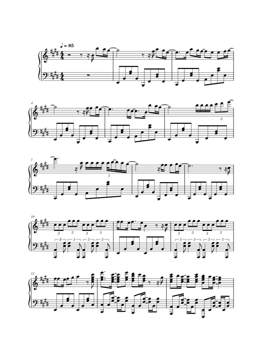 On my way - Alan Walker Sheet music for Piano (Solo) | Musescore.com