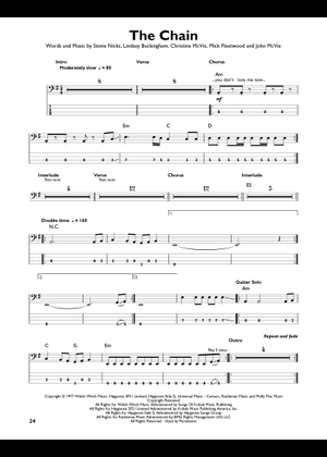 The chain – Fleetwood Mac The Chain – Fleetwood Mac - Bass Sheet Music ...