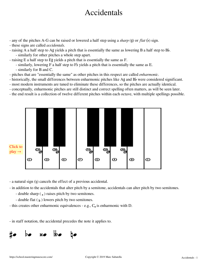 Accidentals Sheet Music for Piano (Solo) | MuseScore.com