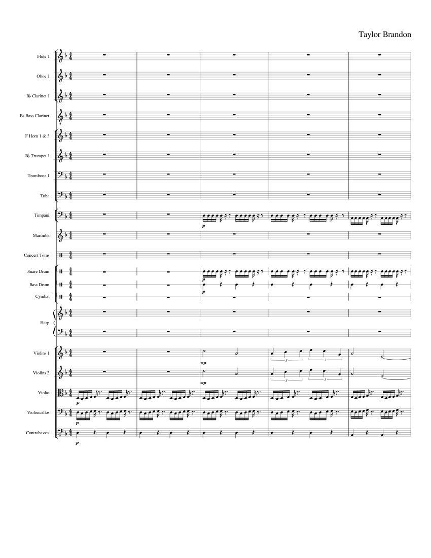 Battle To The Mountain Sheet music for Trombone, Tuba, Flute, Oboe & more instruments (Symphony ...