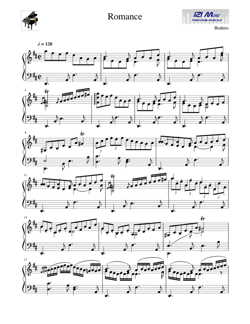 Romance Sheet music for Piano (Solo) | Musescore.com