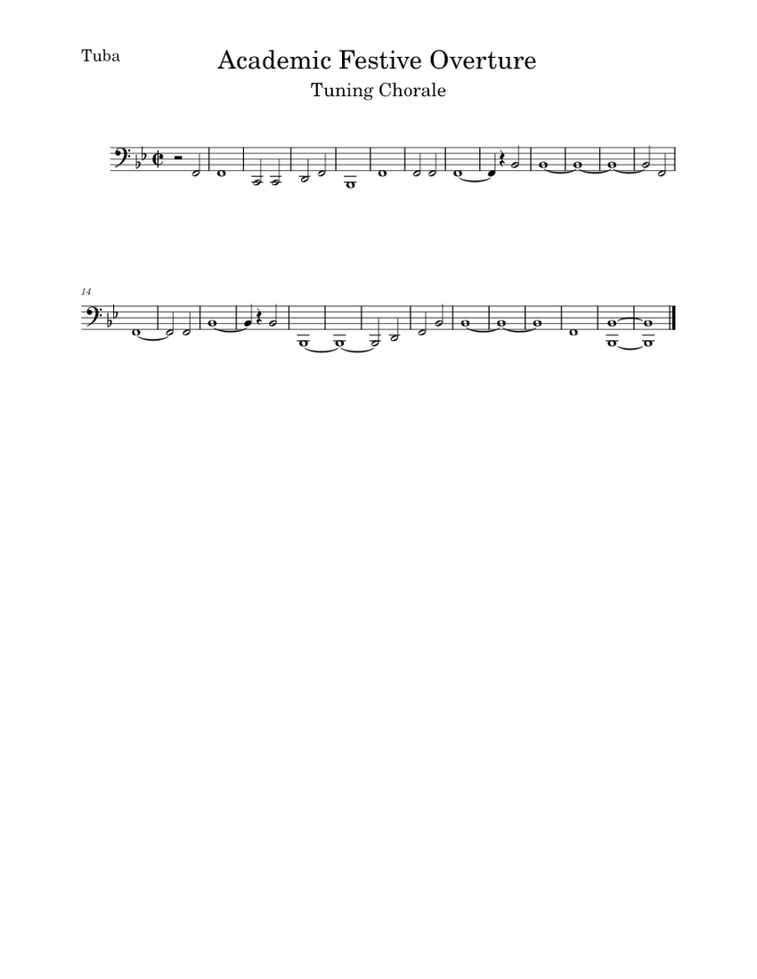 Academic Festival Overture, Op.80 – Johannes Brahms Tuba AFO Sheet ...