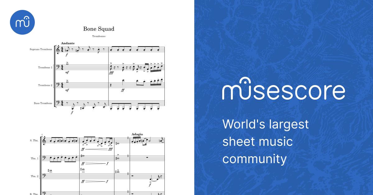 Bone Squad Sheet music for Trombone (Mixed Quartet) | Musescore.com