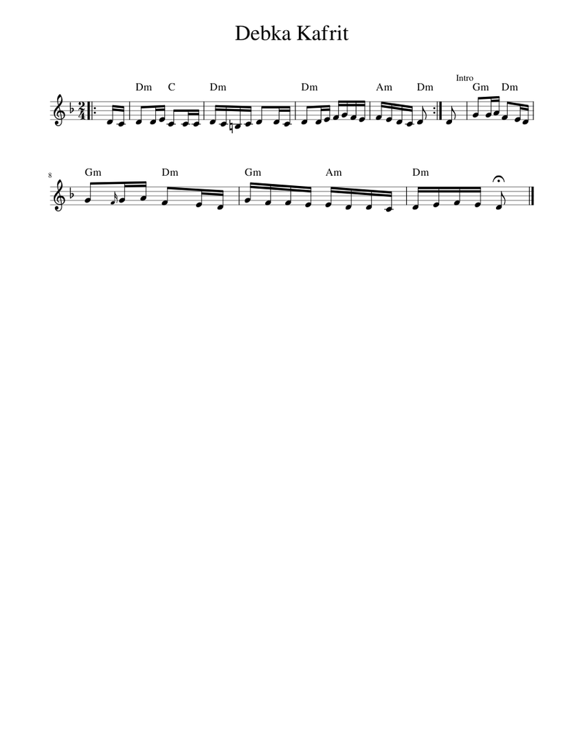 Debka Kafrit Sheet music for Piano (Solo) Easy | Musescore.com