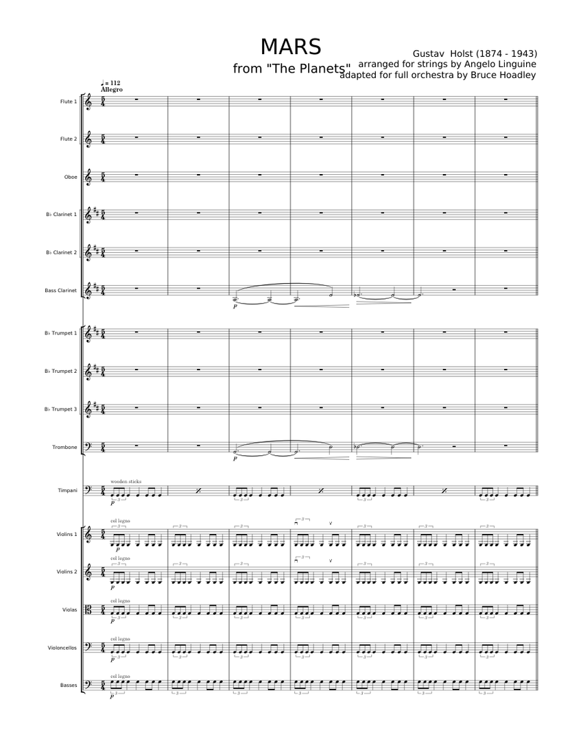 MARS 2022 Sheet music for Trombone, Flute, Oboe, Clarinet in b-flat ...