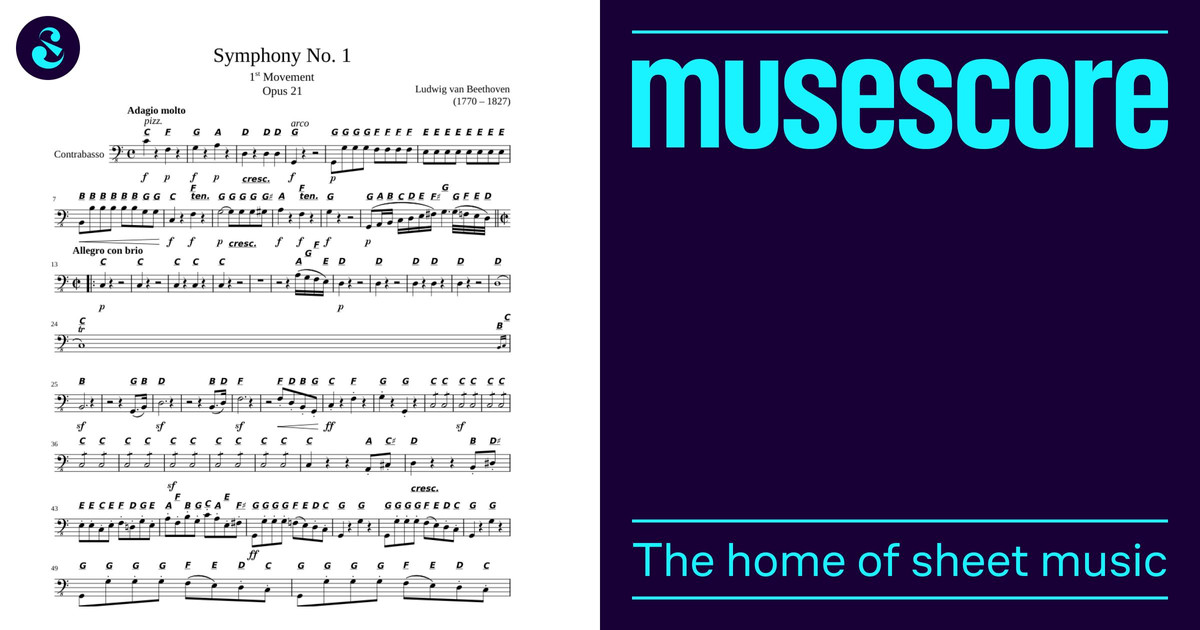 Symphony No. 1, 1st Movement Sheet music for Flute, Oboe, French horn, Timpani & more ...