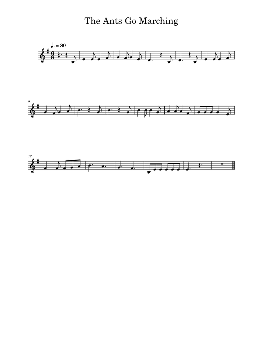 The ants go marching – Misc Children The Ants Go Marching Sheet Music ...