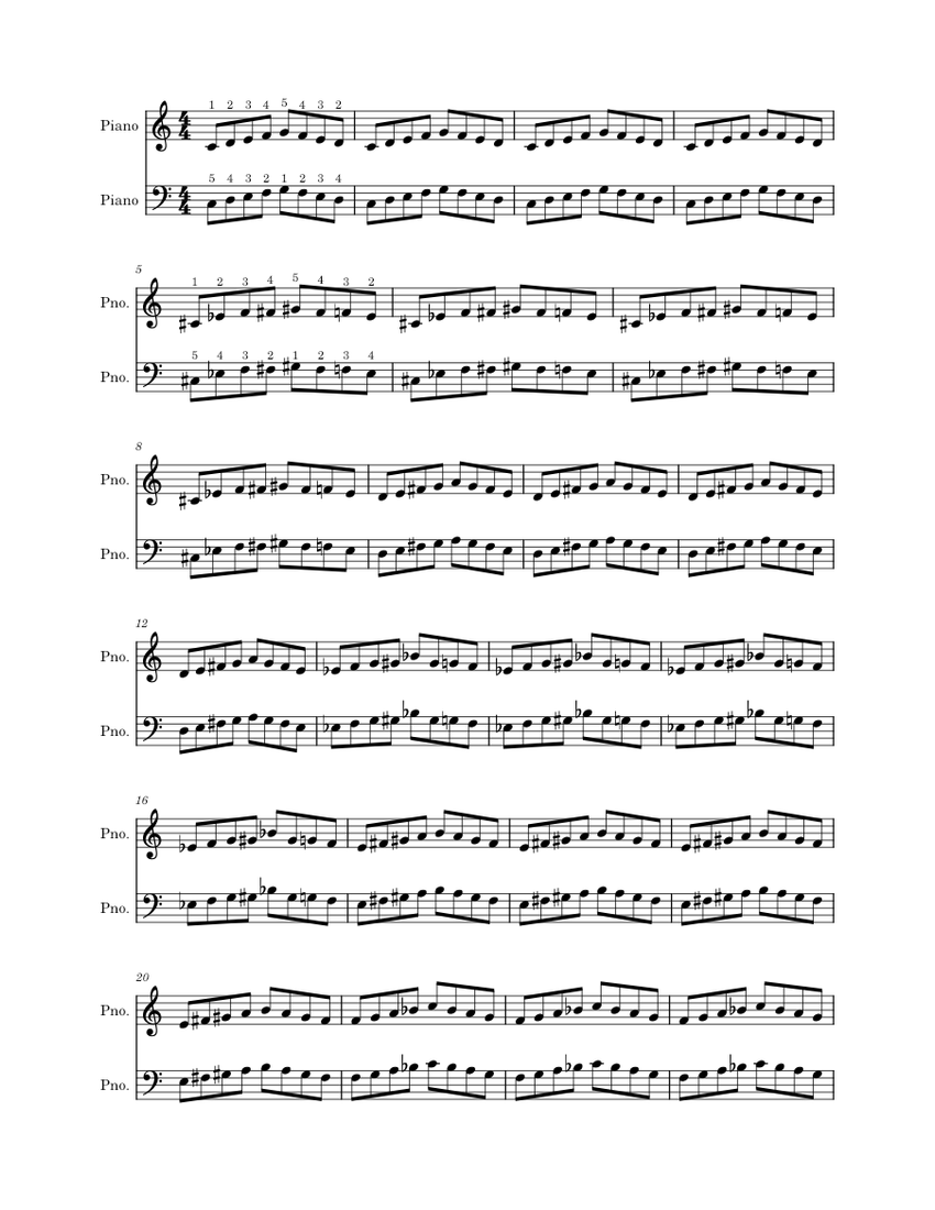 Warm-up_Exercise#2 Sheet music for Piano (Solo) | Musescore.com