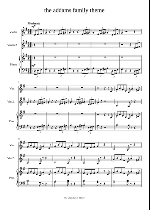 The Addams Family Chord Version For Guitarkeyboard