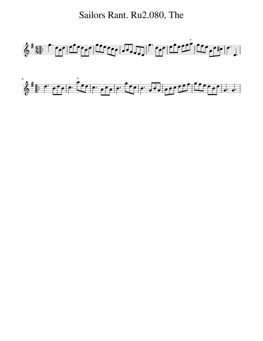 The Sailors Rant. Ru2.080 Sheet music for Piano (Solo) | Musescore.com