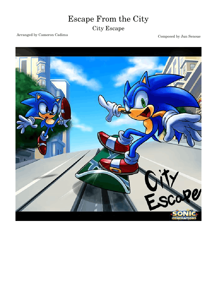 Escape From the City Sheet music for Clarinet in b-flat, Trumpet in b ...