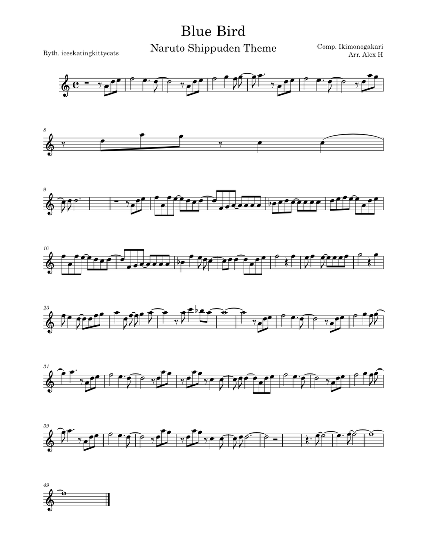 Blue Bird - Ikimonogakari Sheet Music for Trumpet in b-flat (Solo ...