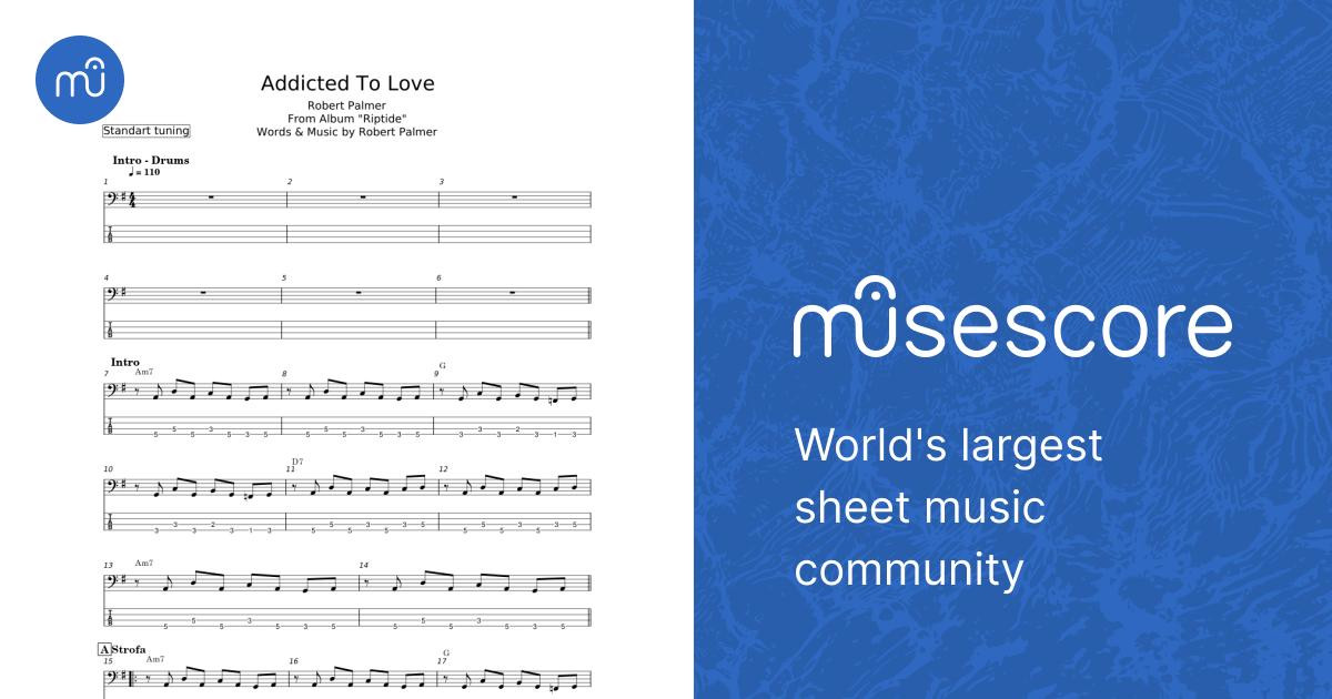 Addicted to love - Robert Palmer Sheet Music and Tab with Chords for ...