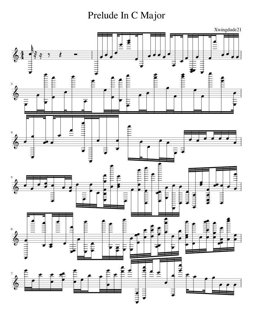 Prelude In C Major Sheet music for Piano (Solo) Easy | Musescore.com