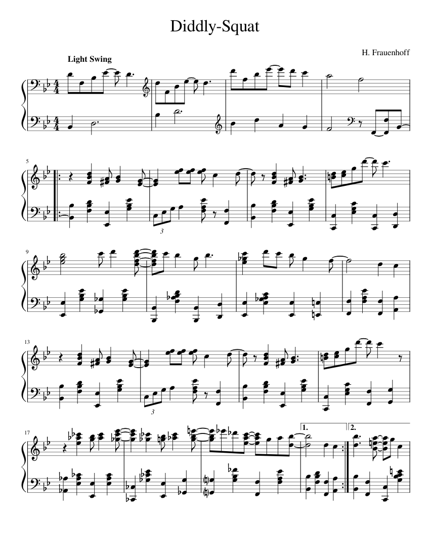 Diddly-Squat Sheet music for Piano (Solo) | Musescore.com