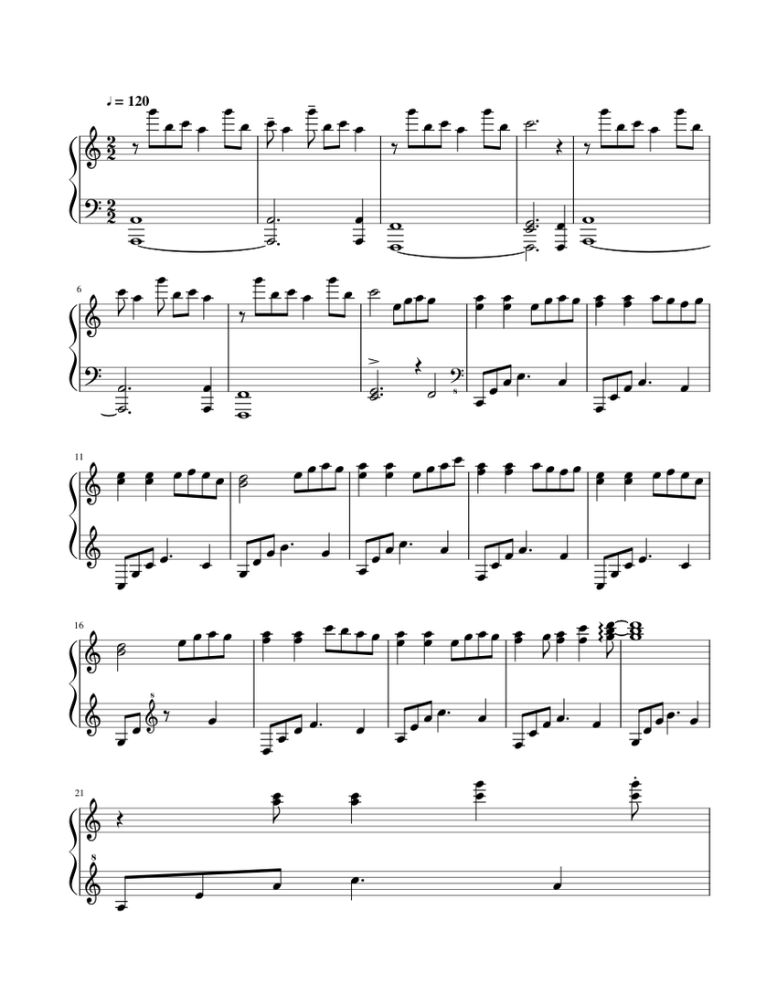 Death Note Musical - Hurricane Sheet Music for Piano (Solo) | MuseScore.com