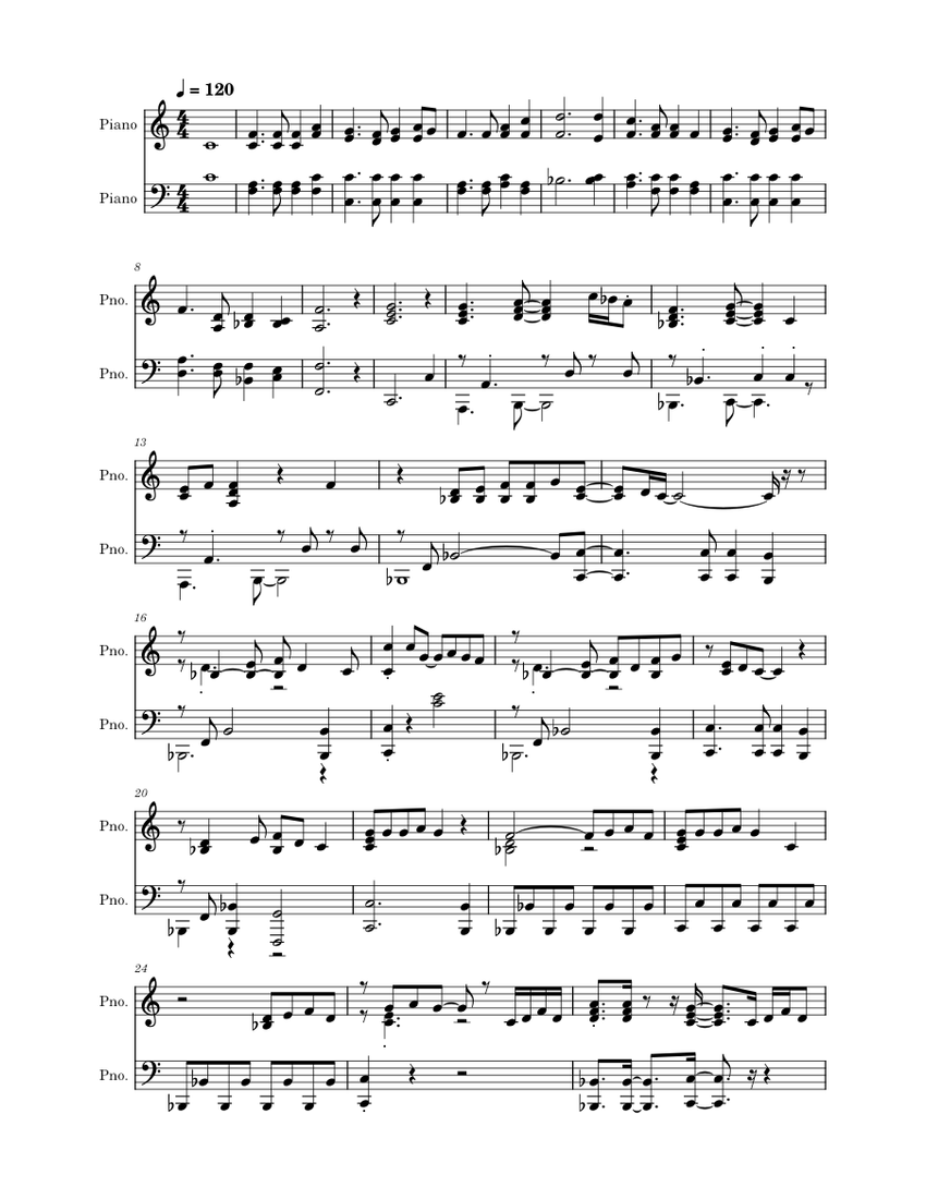 Flowers and leaves Auld Roll 2 Sheet music for Piano (Solo) | Musescore.com