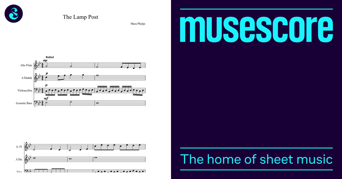 The Lamp Post Sheet music for Bass guitar, Strings group, Flute alto ...