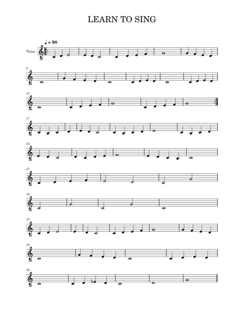Learn to Sing Sheet music for Vocals (Solo) | Musescore.com