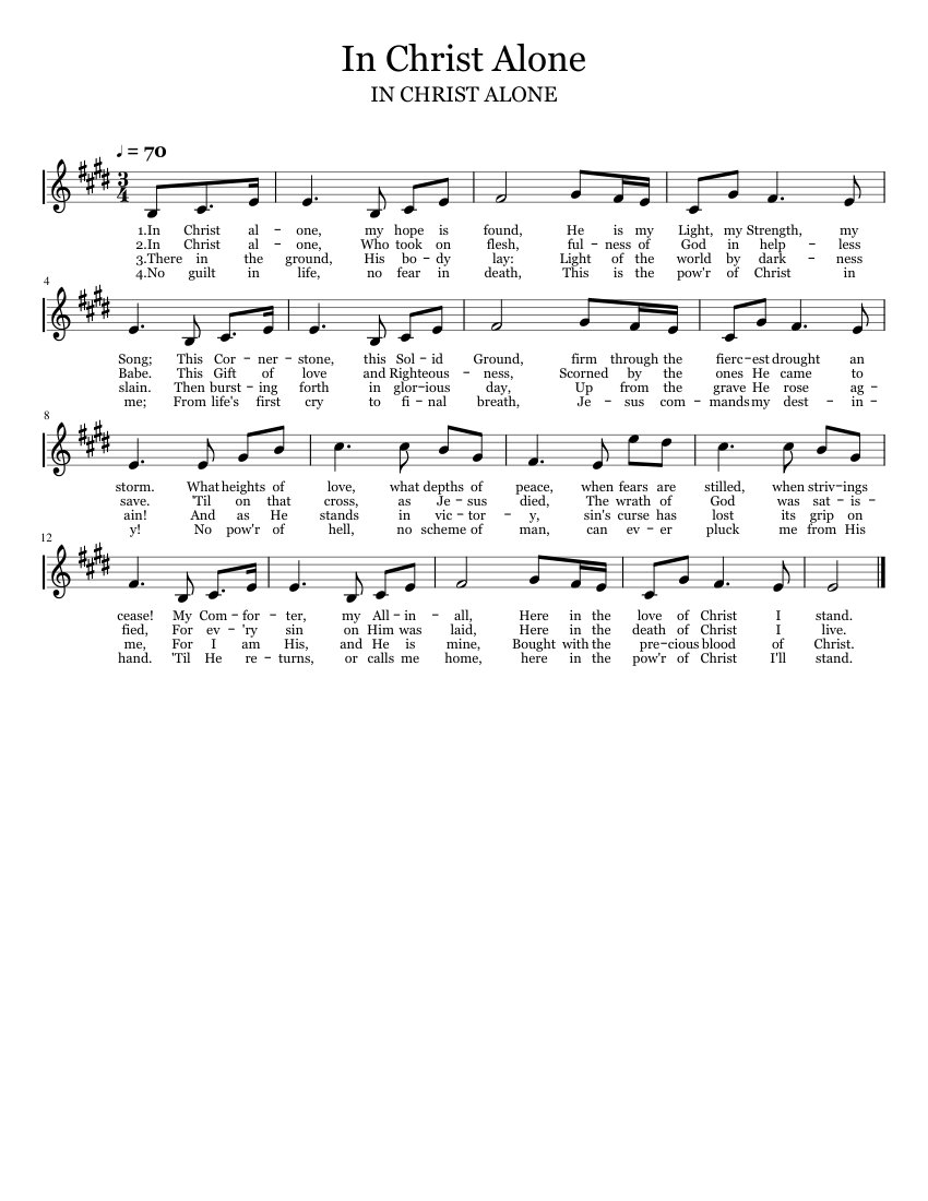 In_Christ_Alone Sheet Music for Piano (Solo) Easy | MuseScore.com