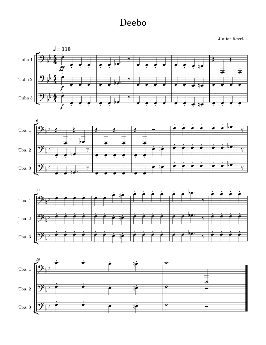 Deebo Sheet Music | MuseScore.com