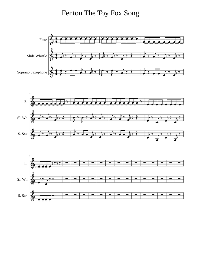 Fenton The Toy Fox Theme Song - piano tutorial