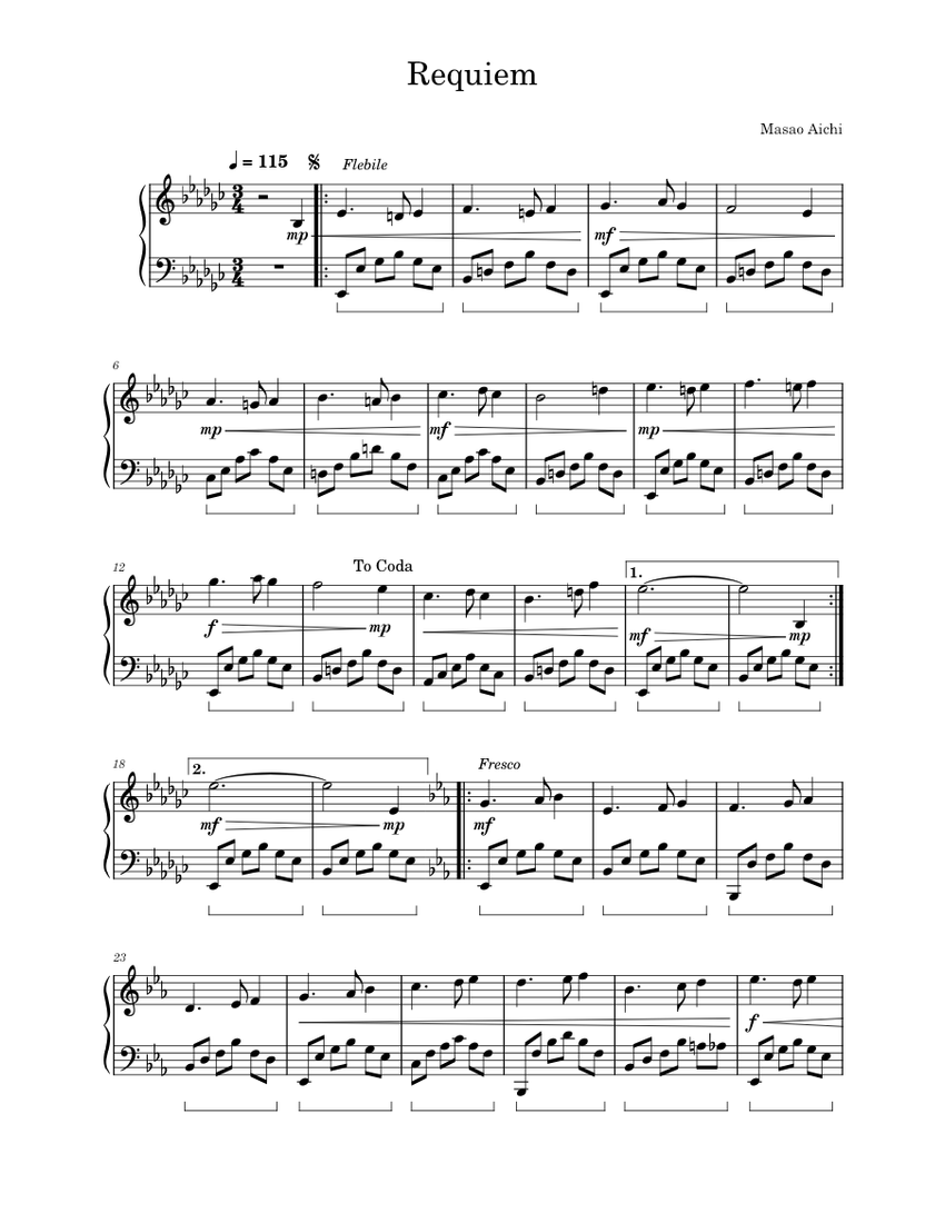 Requiem Sheet music for Piano (Solo) | Musescore.com