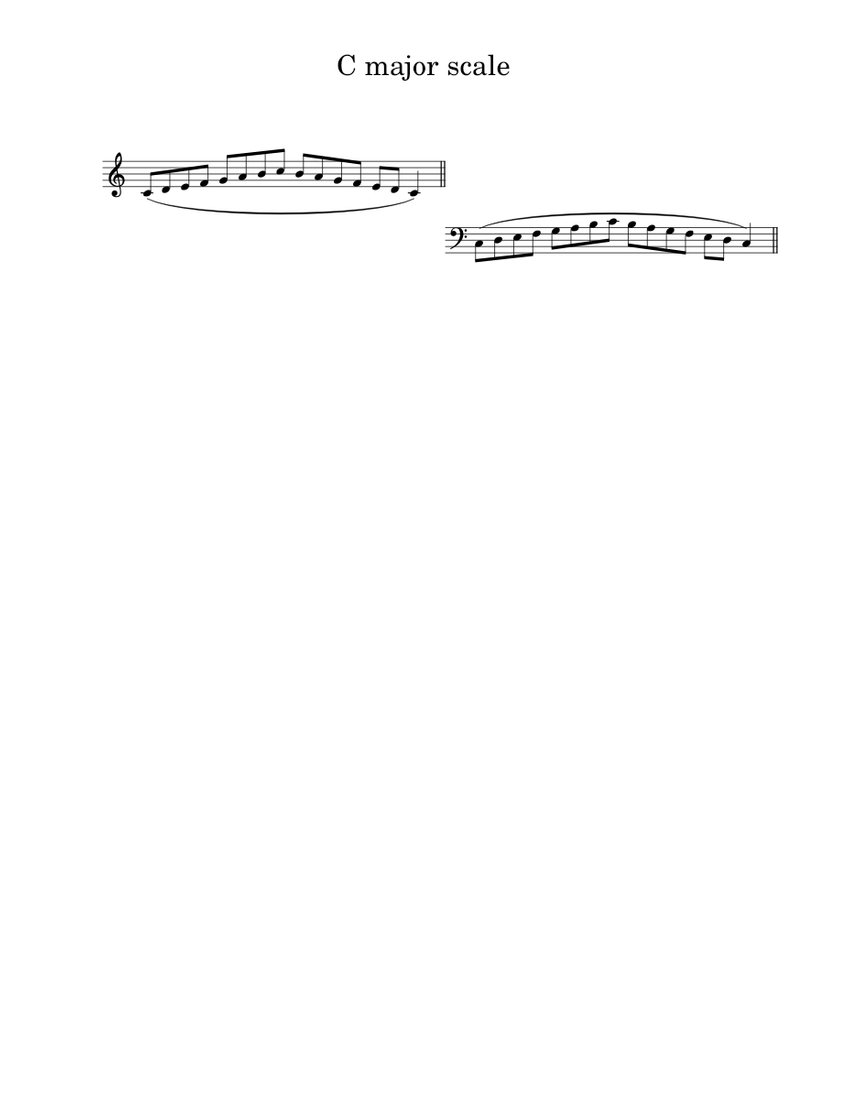 C major scale Sheet music for Piano (Solo) Easy | Musescore.com