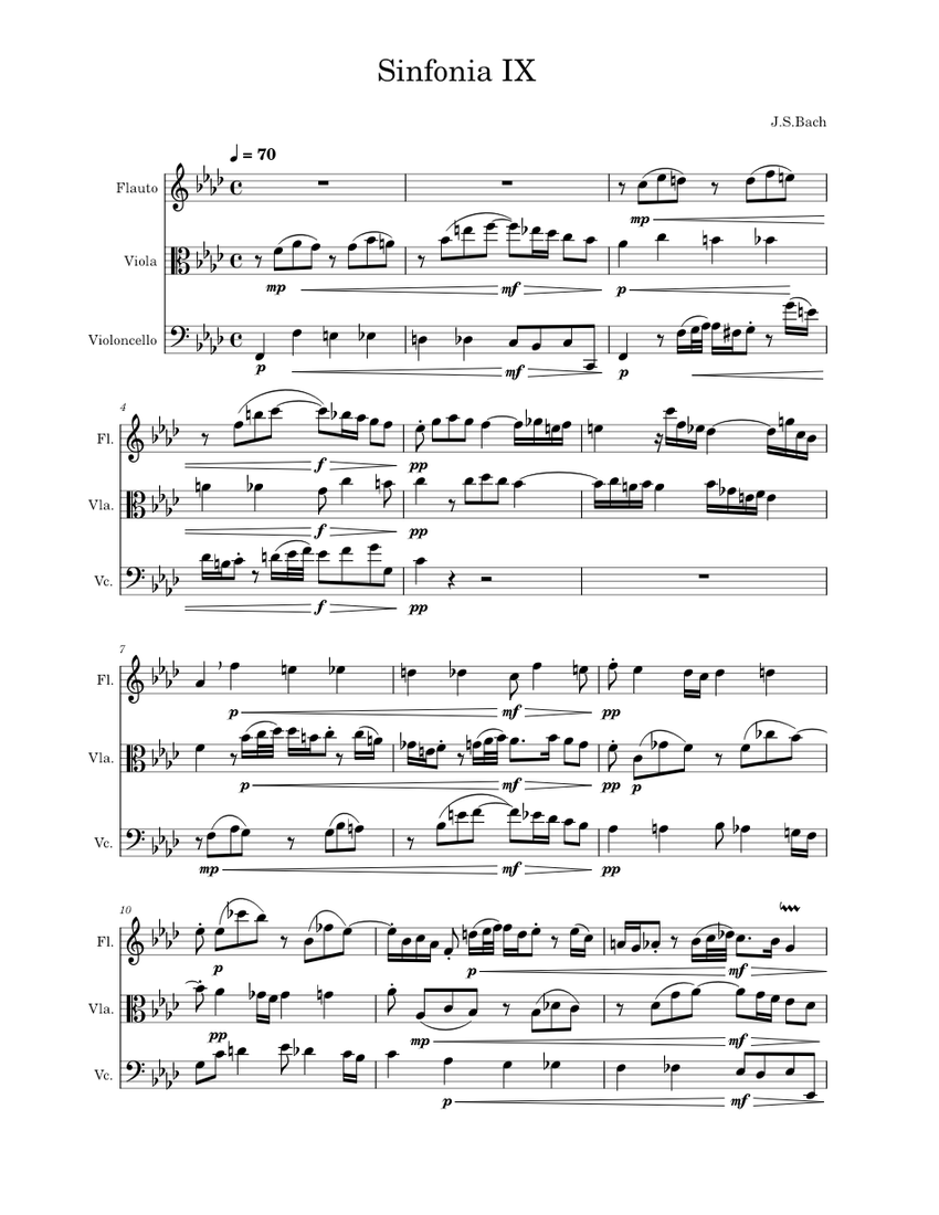 Sinfonia in F minor, BWV 795 – Johann Sebastian Bach Sheet Music for ...