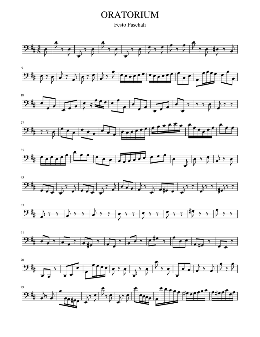 ORATORIUM Sheet music for Piano (Solo) Easy | Musescore.com