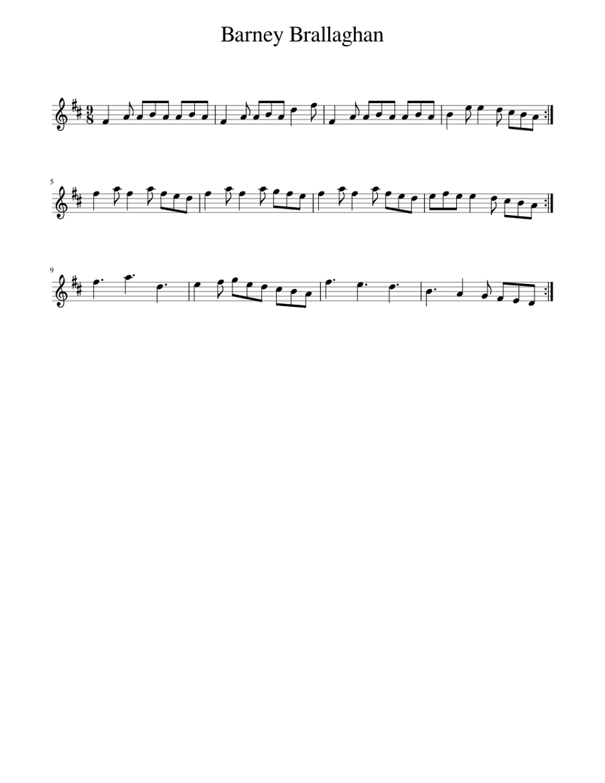 Barney Brallaghan Sheet music for Piano (Solo) Easy | Musescore.com