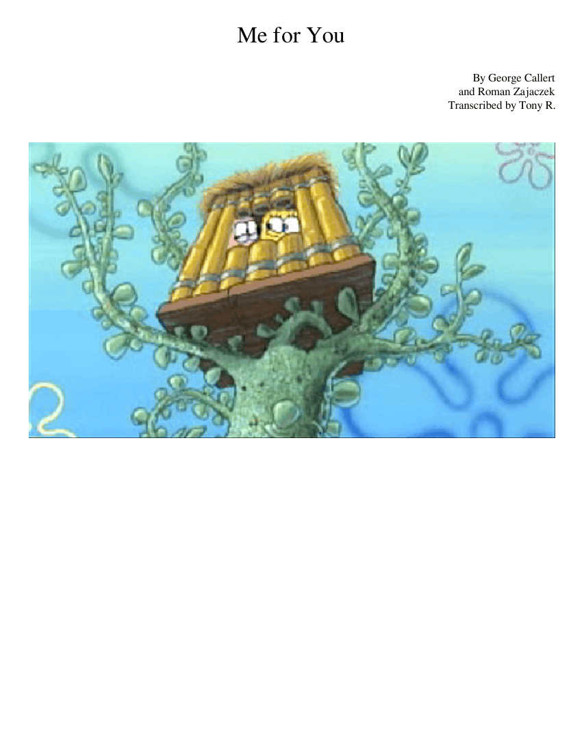 Me for You (Spongebob Soundtrack) Sheet Music with Chords for Accordion ...