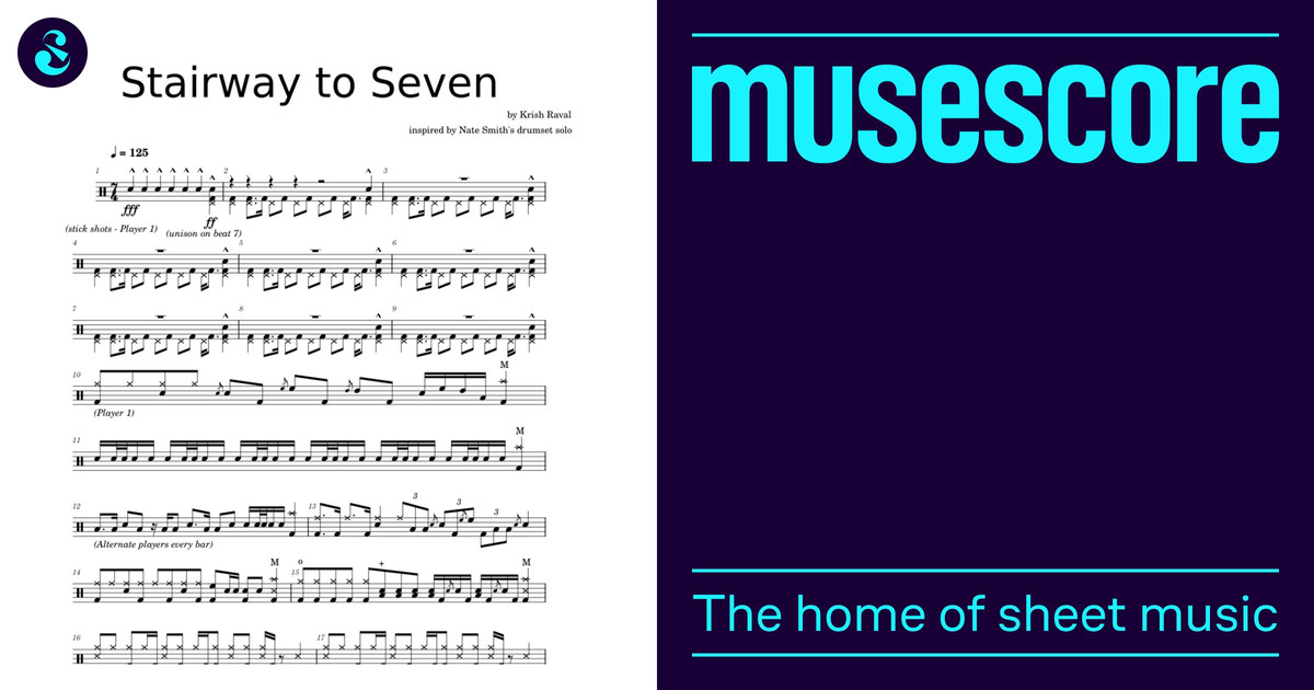 Stairway to Seven - Krish Raval Sheet music for Drum group (Percussion ...
