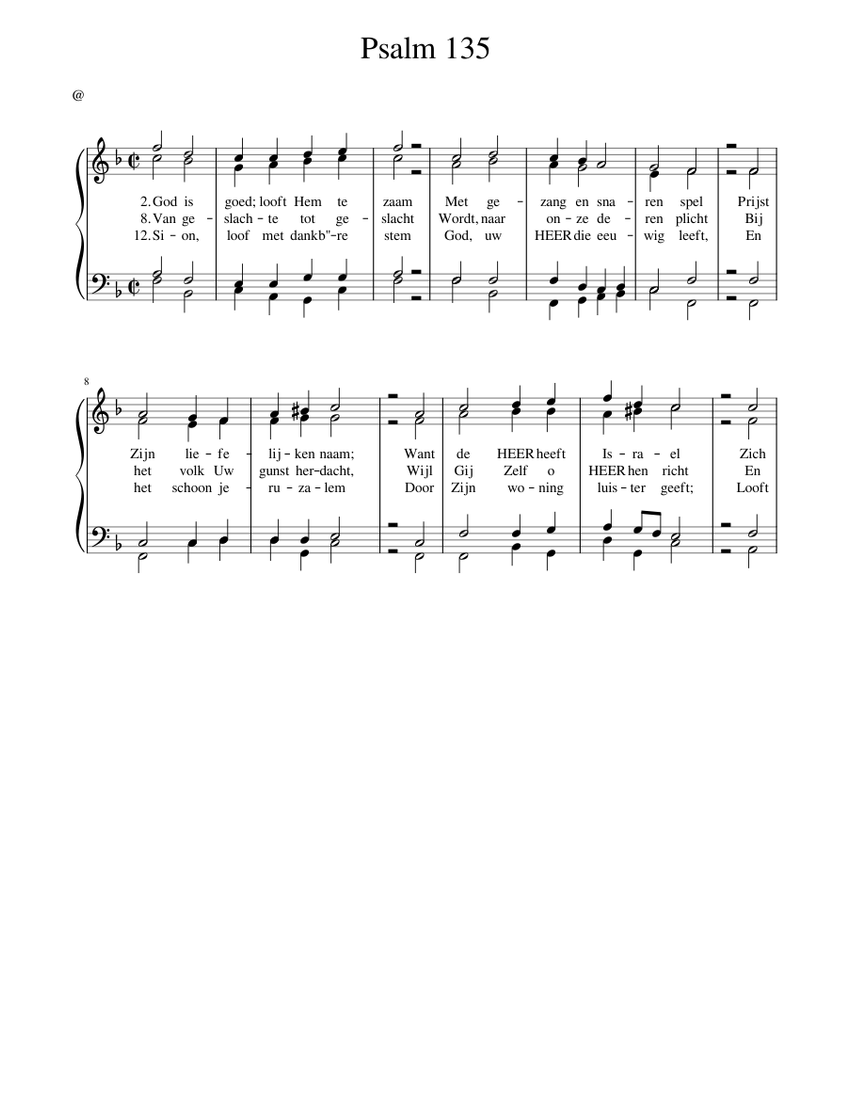 Psalm_135 Sheet music for Piano (Solo) Easy | Musescore.com