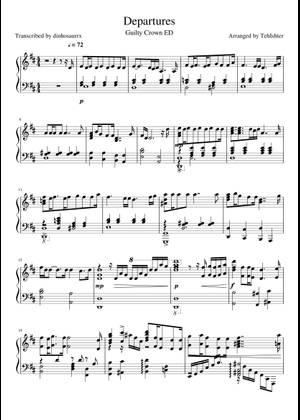 Departures – EGOIST (Guilty Crown ED full size) Sheet Music for Piano ...