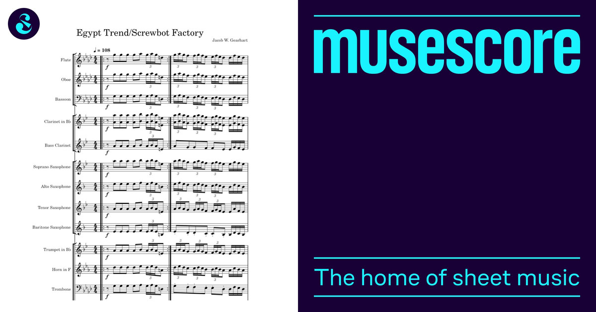 Egypt Trend – Jacob Gearhart Sheet Music for Tuba, Flute, Bassoon ...