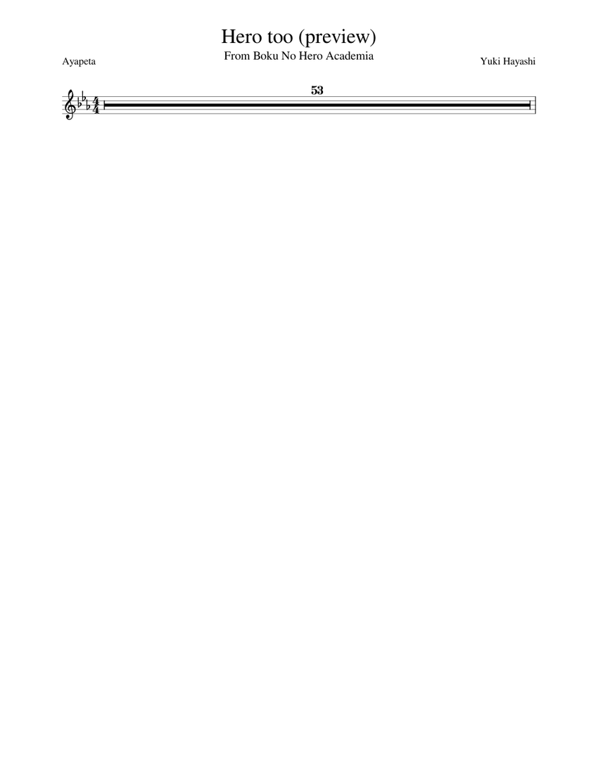 Hero too Sheet Music for Piano (Solo) easy | MuseScore.com