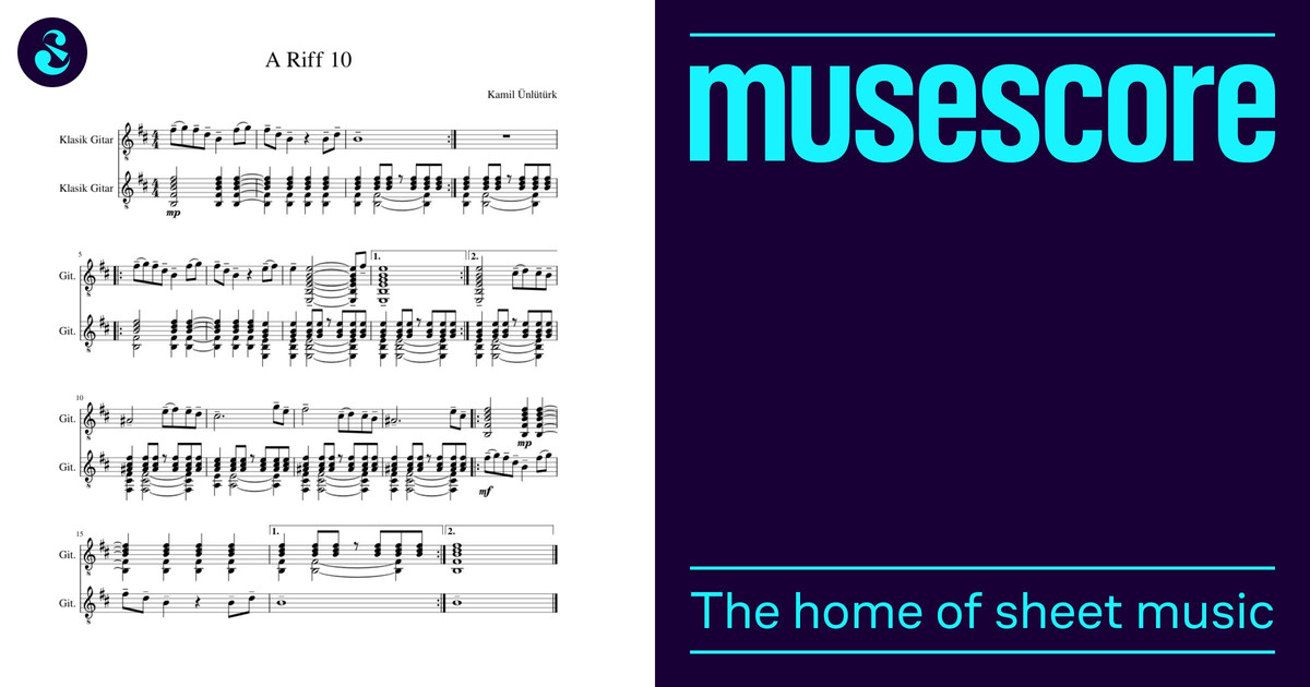 A Riff 10 Sheet music for Guitar (Mixed Ensemble) | Musescore.com