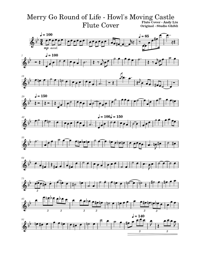 Merry Go Round of Life; Howl's Moving Castle – Joe Hisaishi Merry Go ...