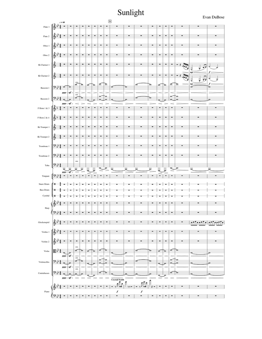 Sunlight Sheet music for Piano, Trombone, Tuba, Flute & more ...