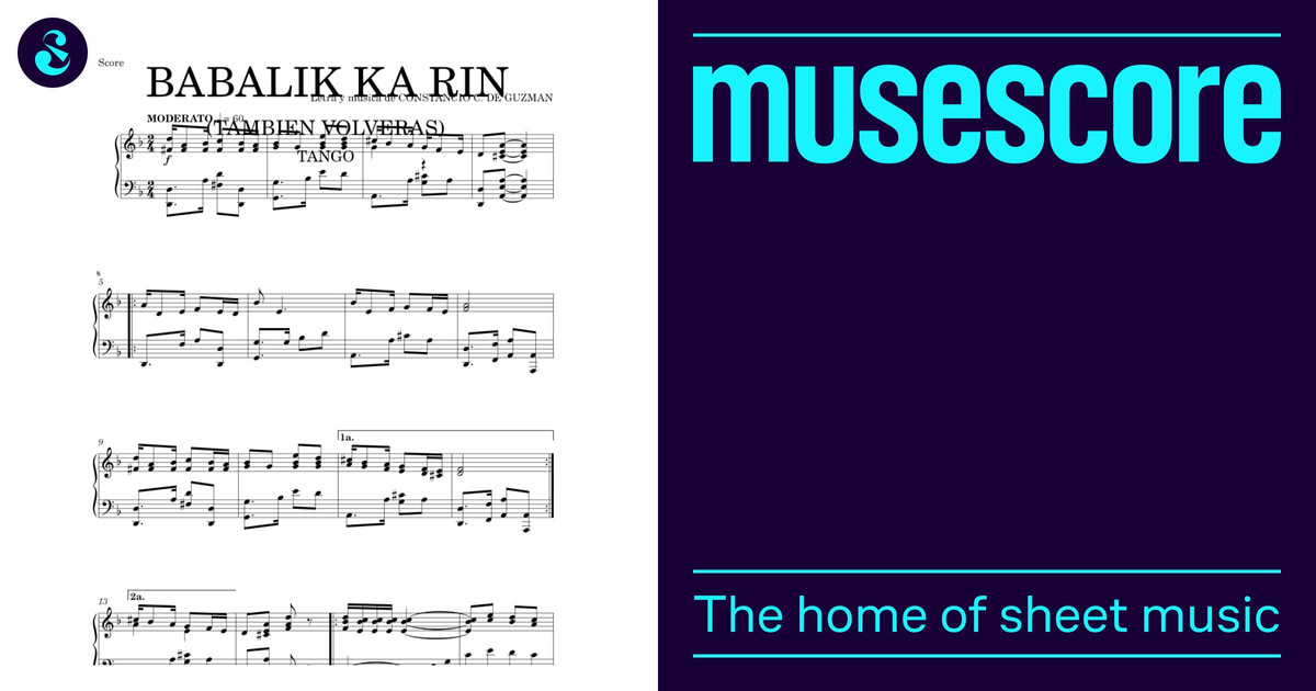 BABALIK KA RIN Sheet Music for Piano (Solo) | MuseScore.com
