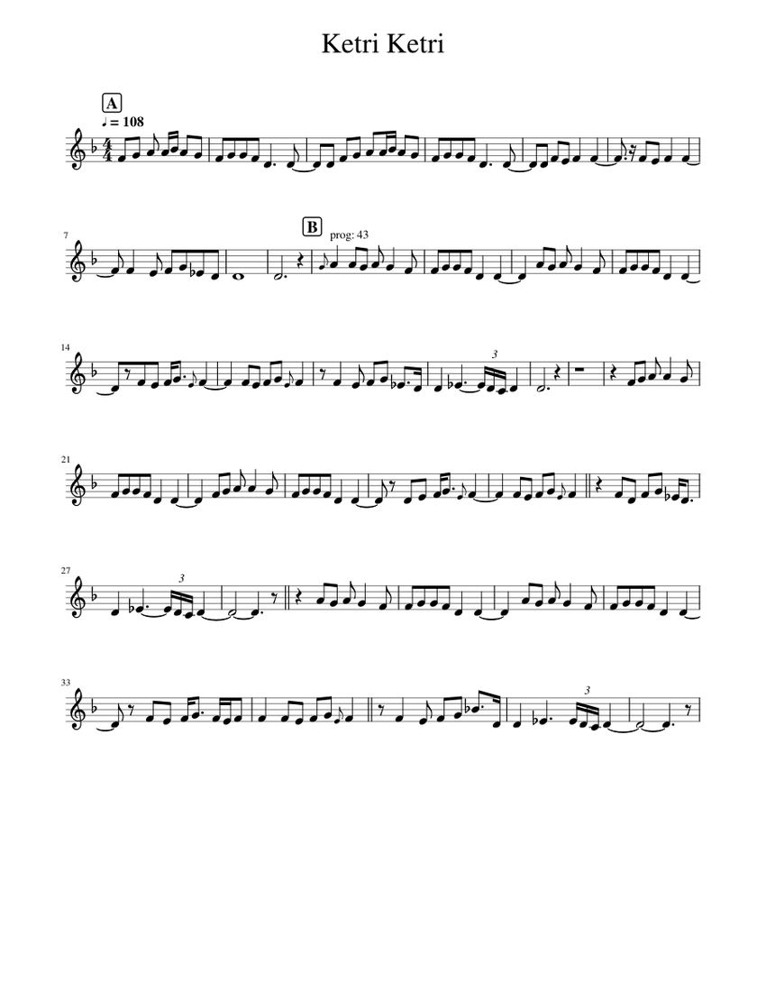 Ketri Ketri Sheet music for Piano (Solo) Easy | Musescore.com