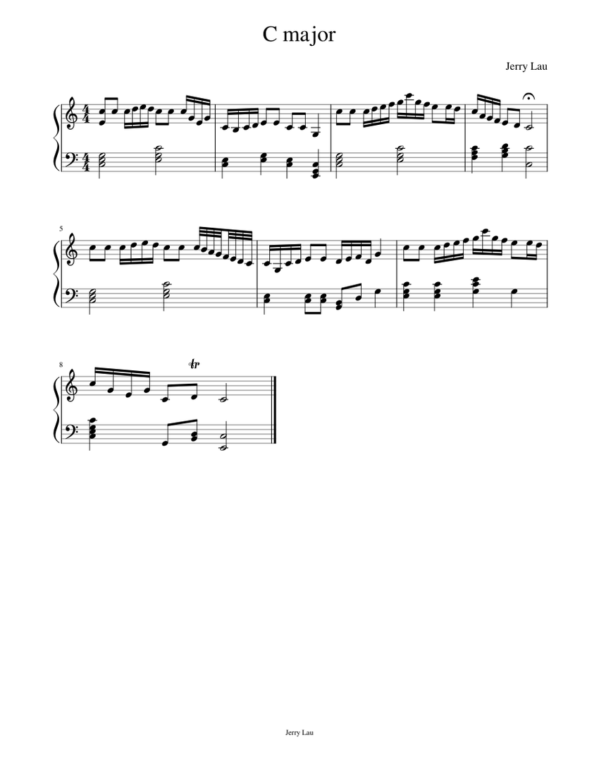 C_major Sheet music for Piano (Solo) | Musescore.com