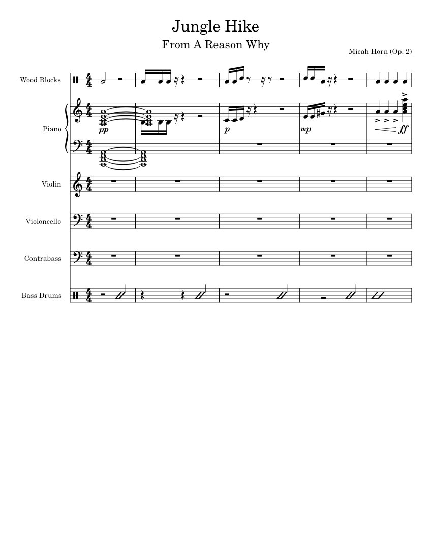 Jungle Hike Sheet music for Piano, Contrabass, Violin, Cello & more ...
