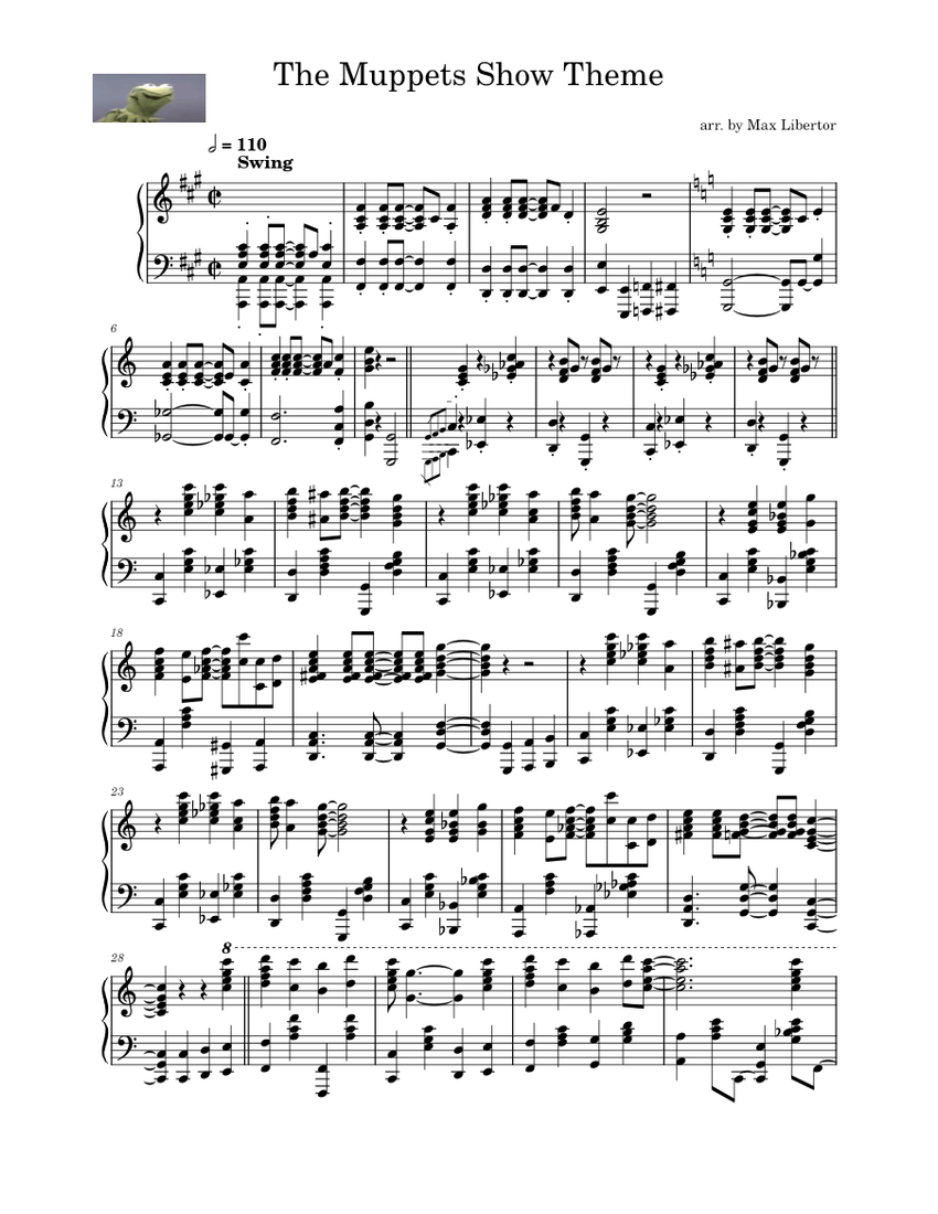 The muppets theme – The Muppets Sheet music for Piano (Solo ...