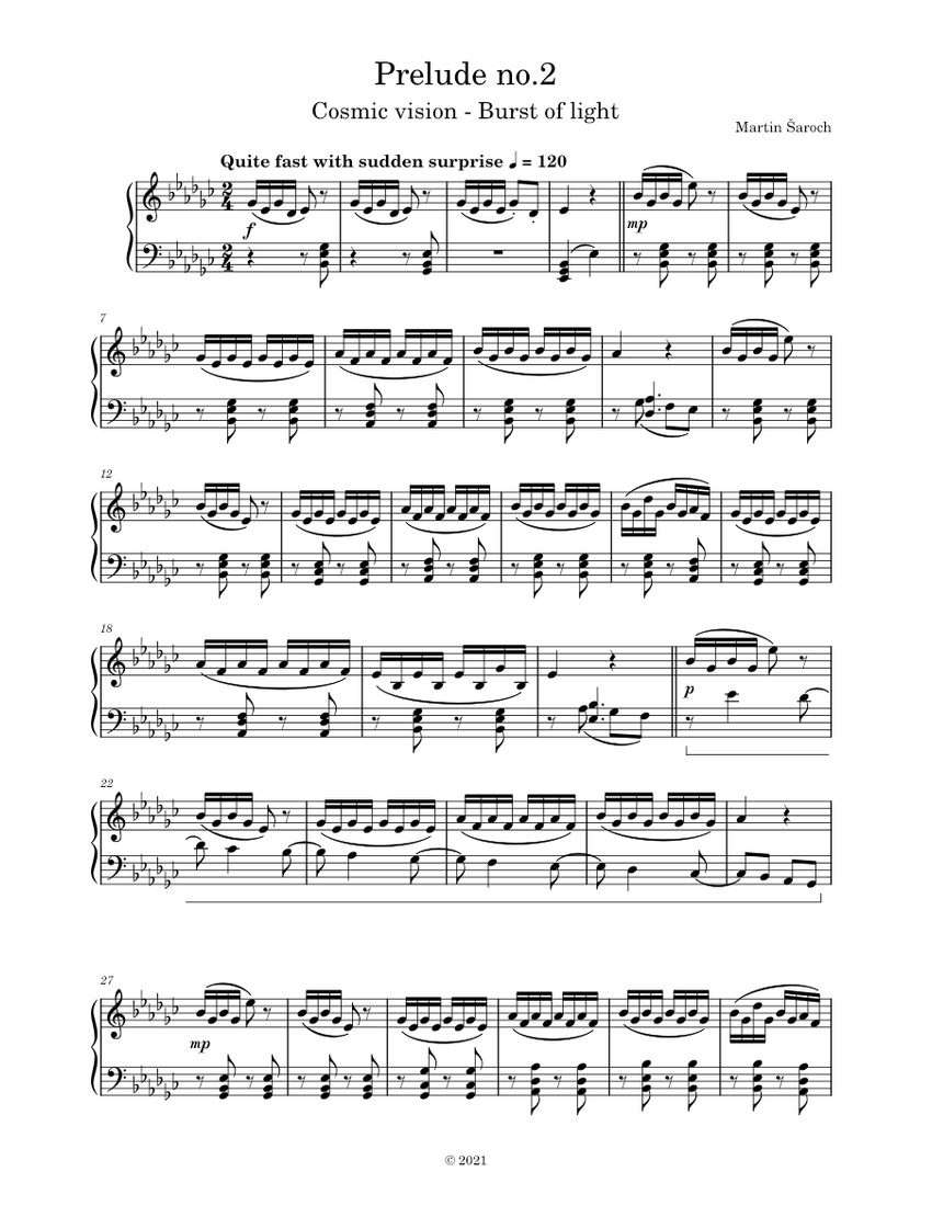 Prelude no.2 Sheet music for Piano (Solo) | Musescore.com